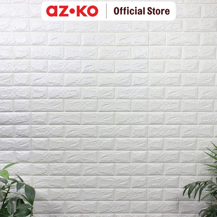 Promo FORHOM 70X500 CM WALLPAPER 3D BRICK CLASSIC ROLL - PUTIH ...