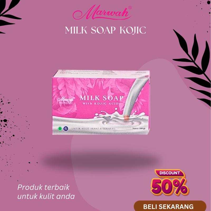 Marwah Kojic Acid Milk Soap Pemutih Badan Permanen Hitam Kering ...