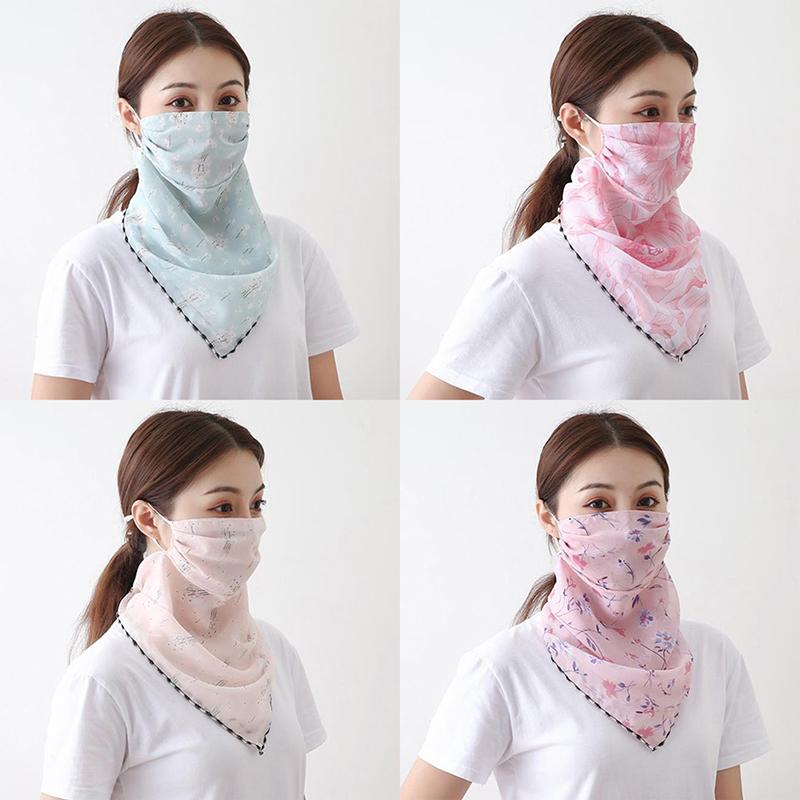 Chiffon Face Mask Scarf Mouth Nose Cover Shawl Protective - TikTok Shop ...