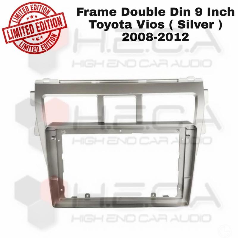 Frame 9" TOYOTA VIOS Silver 2008-2012 Double Din Head Unit Android ...