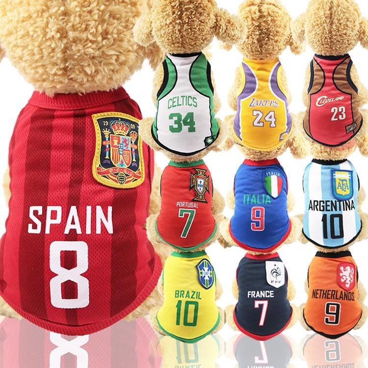 Dog Clothes Dog Clothes World Cup Basketball Team Jersey Pattern ...