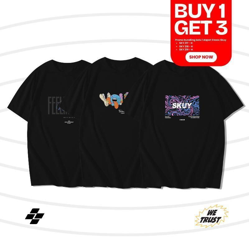 Skuy [Buy 1 Get 3] - Kaos Distro Keren Skuy Dewasa Warna Hitam - Shop ...