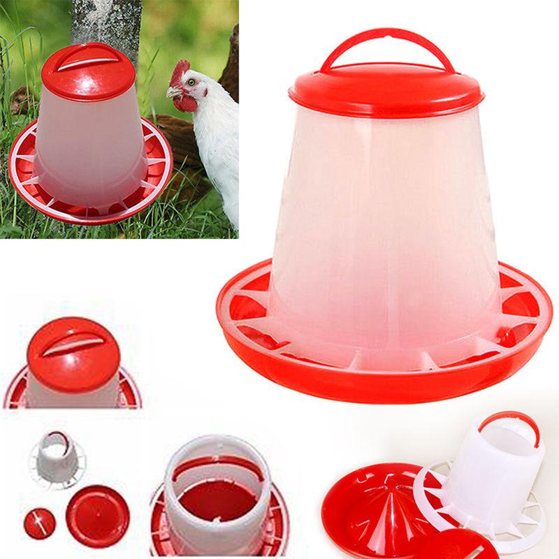 Plastic Chicken Quail Poultry Chick Hen Drinker Food Feeder Waterer ...