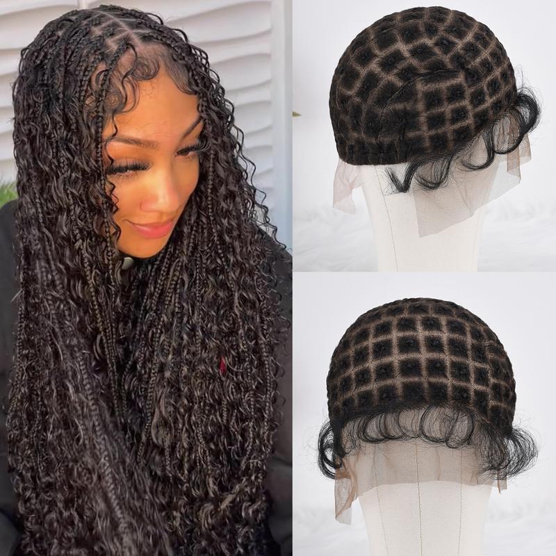 Braided Wig Caps with Baby Hair Double Full Lace Wig Cap for Making ...