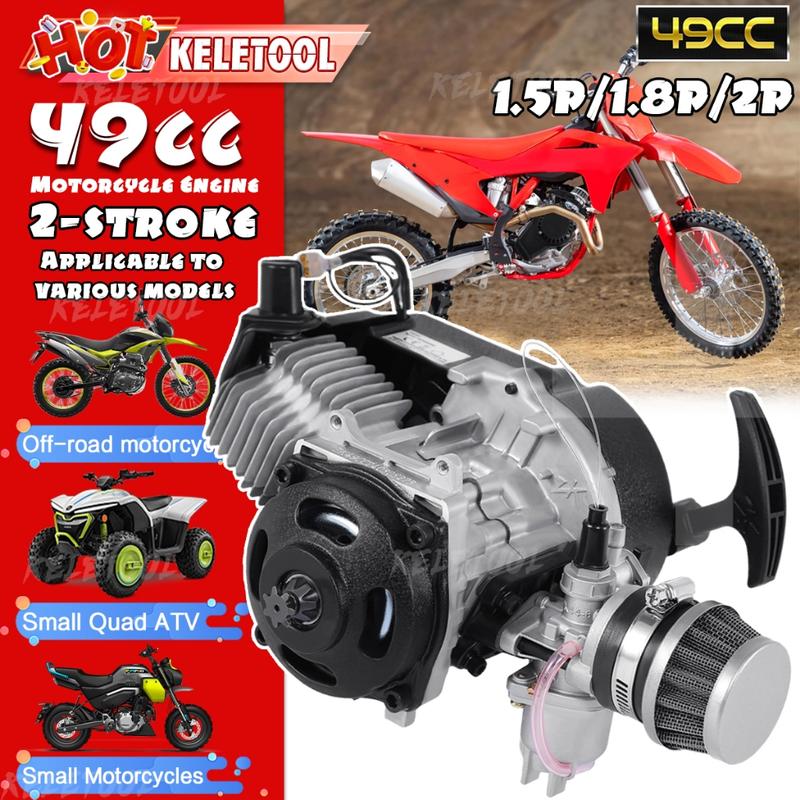 49cc Engine Motorcycle 2-Stroke Motor Carburetor Pocket Bike - TikTok ...