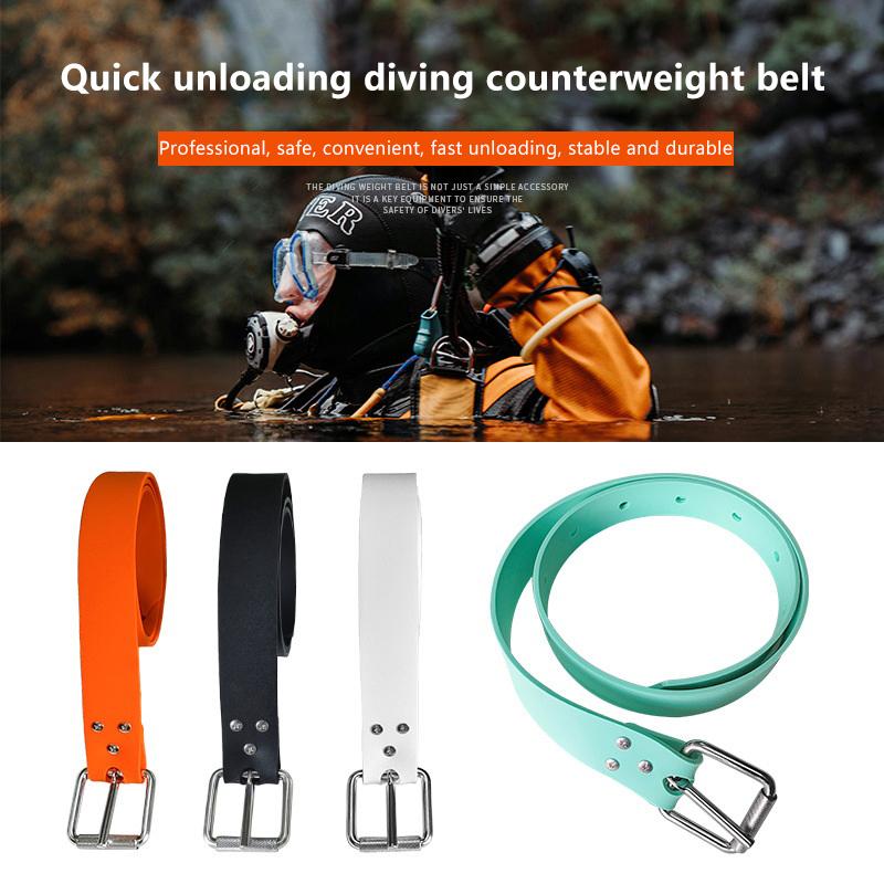 1.3M Adjustable Quick Release Diving Silicone Weight Belt Spearfishing ...