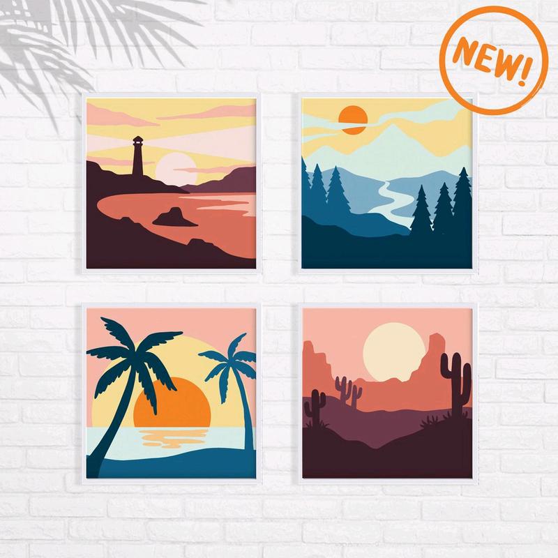 PAINT BY NUMBER. PAKET MELUKIS CANVAS 20X20 CM - KATOTO PAINTING KIT ...