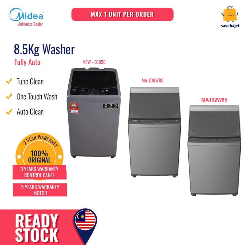 Midea Washing Machine (8.5 kg) MFW-EC850 MA100W85 MA102W85 Mesin Basuh ...