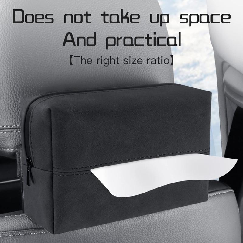 Nappa Leather Car Tissue Box with Adjustable Strap Free Sun Shade ...
