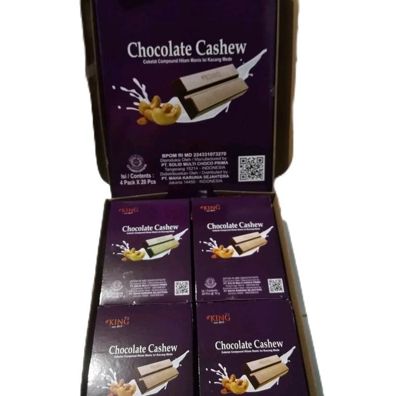 Coklat Cashew D'KING 1 dus isi 4 pak Camilan Cemilan - Shop | Tokopedia