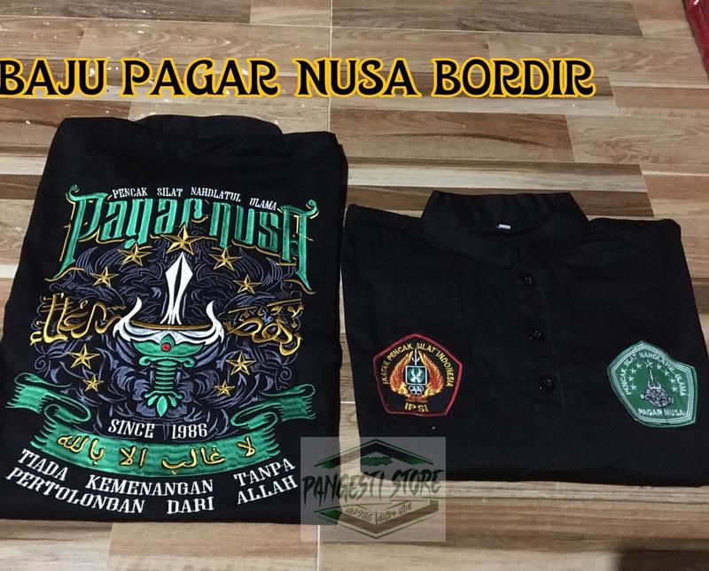 Sragam bordir pagar nusa motif trisula hijau - Shop | Tokopedia