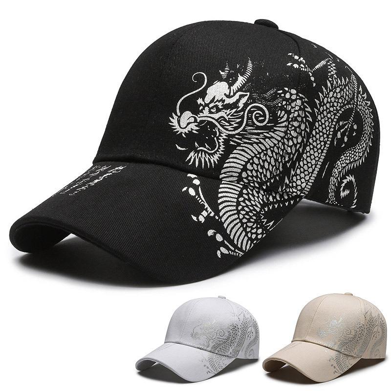 Topi Besbol, Seni Corak Naga Gaya Cina, Fesyen Kasual, Topi Hardtop ...