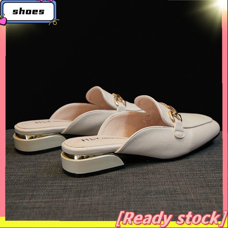 New Versatile Half-Cup Mid-Heel Closed-Toe Half Slippers for - TikTok ...