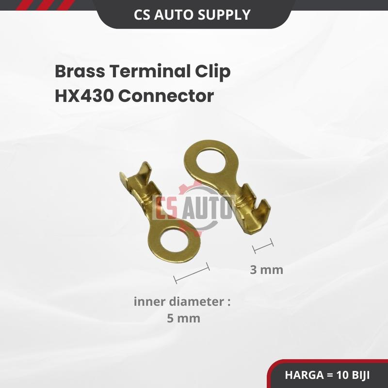 10pcs x Terminal Clip HX430 Brass Wire Clip 5.3mm Universal Gold ...