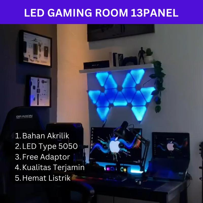 Lampu Gaming Room 13 Panel Rgb Pvc - Shop | Tokopedia