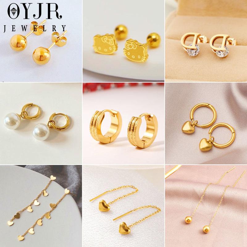 Anting-anting Titanium Teardrop, Oyjr, Keluli Tahan Karat, Anti ...