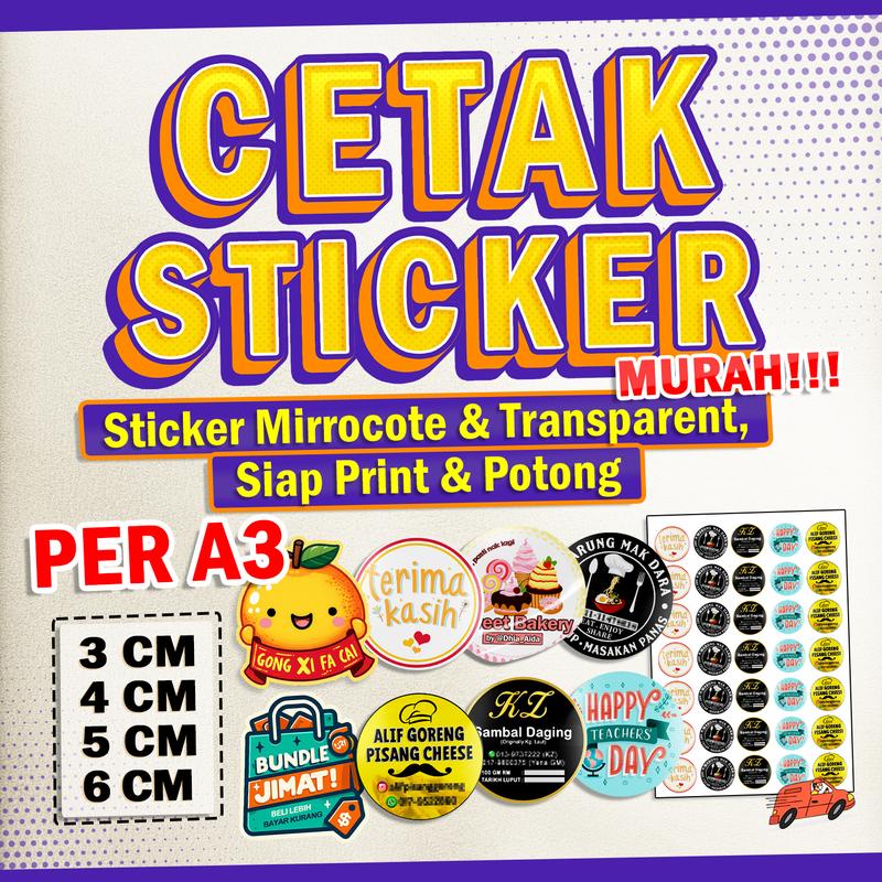VC Art Sticker Custom Murah! – Design Ikut Suka | Die Cut / Mirrorkote ...