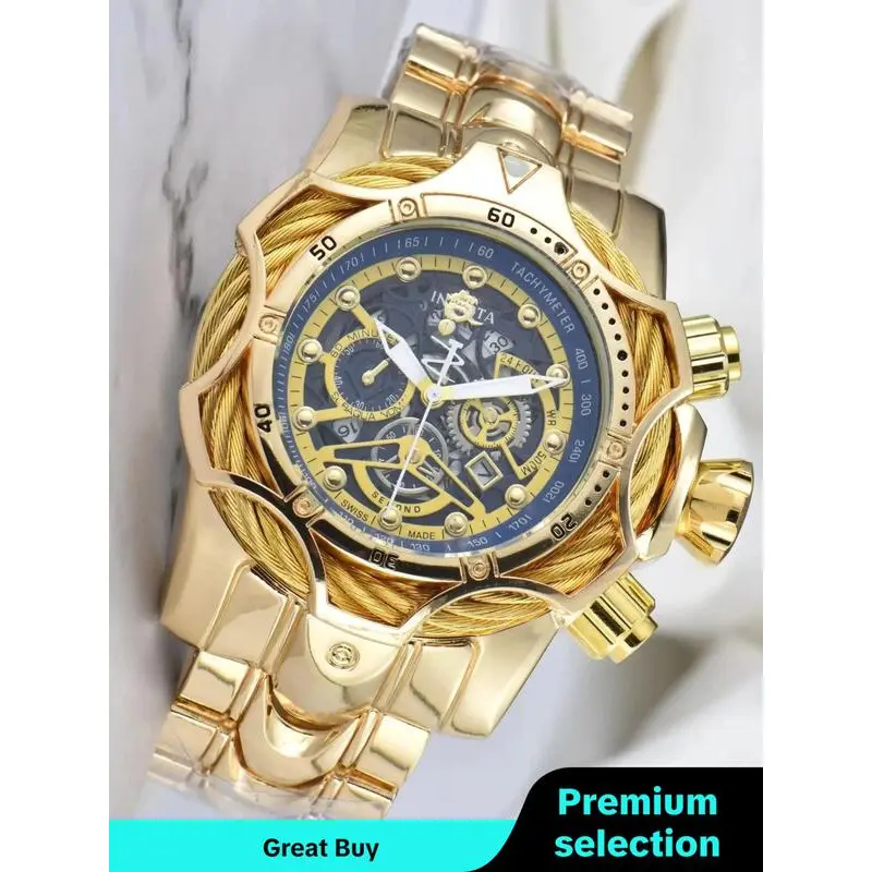 Men's Street Style Fashion Round Dial Analog Quartz Watch with - TikTok ...