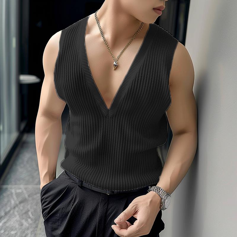 INCERUN Mens Minimalist Sleeveless Solid Vests Casual Deep V - TikTok ...