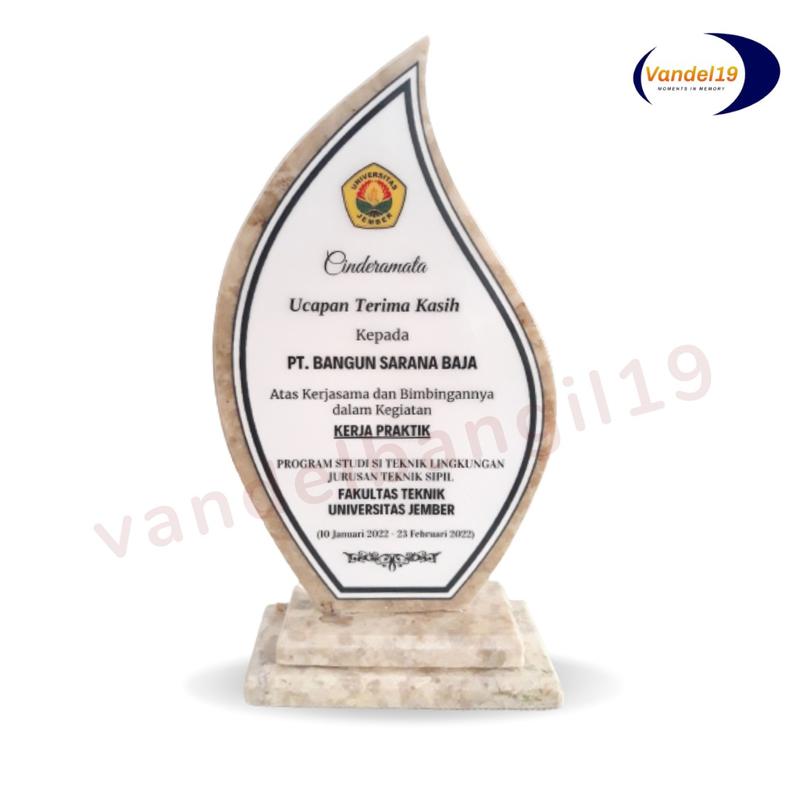 Souvenir Cinderamata Vandel Plakat Marmer Model Tetes Air - Shop ...