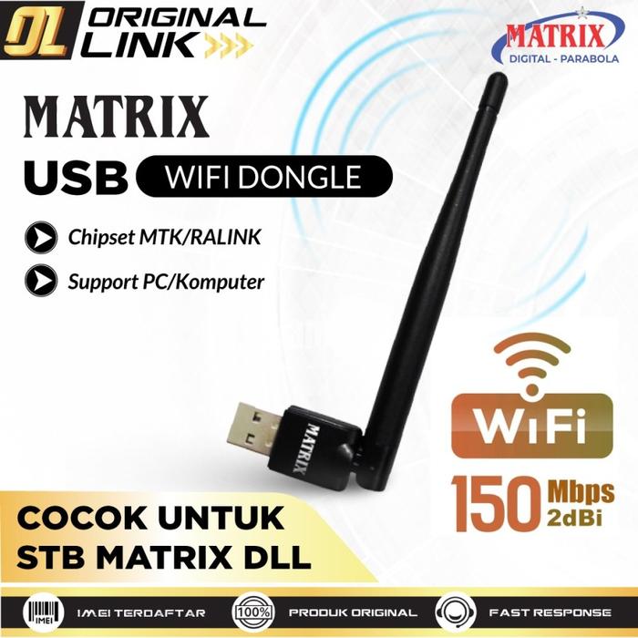 Jual Matrix USB Dongle Wireless WIFI Receiver Adapter 150Mbps Antenna ...