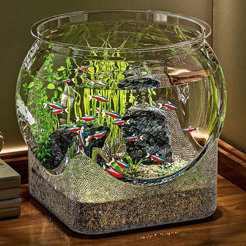 Multifunctional Ultra Clear Round Fish Bowl Plastic Removabl - TikTok ...