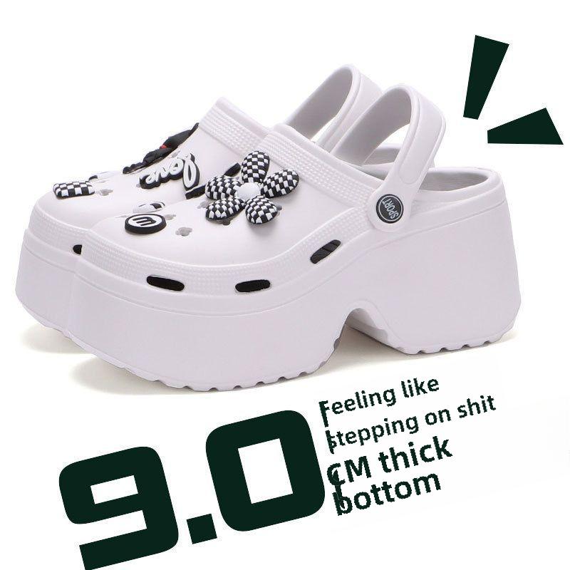 Kasut Platform Kaki Tertutup Pelajar, Bertingkat Tinggi Popular, 9cm ...