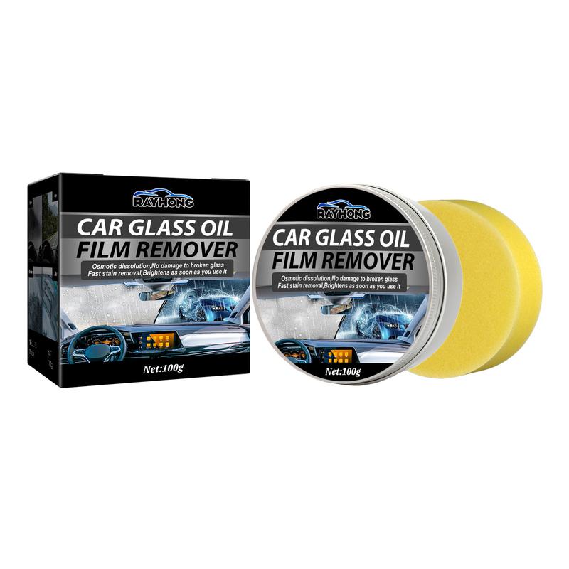 Car Glass Oil Film Cleaner, Glass Film Removal Paste, Car Windshield ...