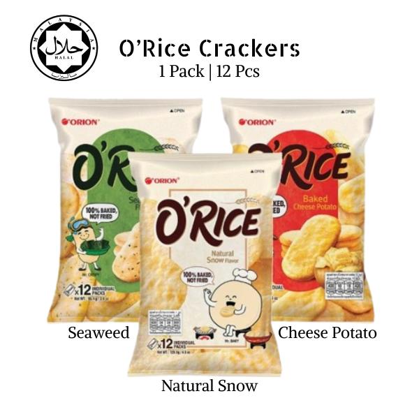 1Packs 12Pcs O Rice Crackers Seaweed Kreker Natural Snow Cracker Baked ...