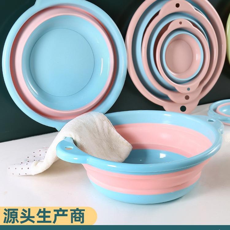 New Silicone Thickened Foldable Basin Portable Large Plastic Basin for ...