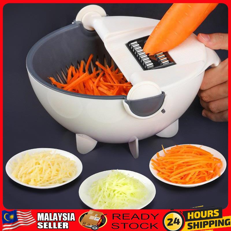 9in1 Magic Vegetables Slicer With Drain Basket Vegetable Chopper ...