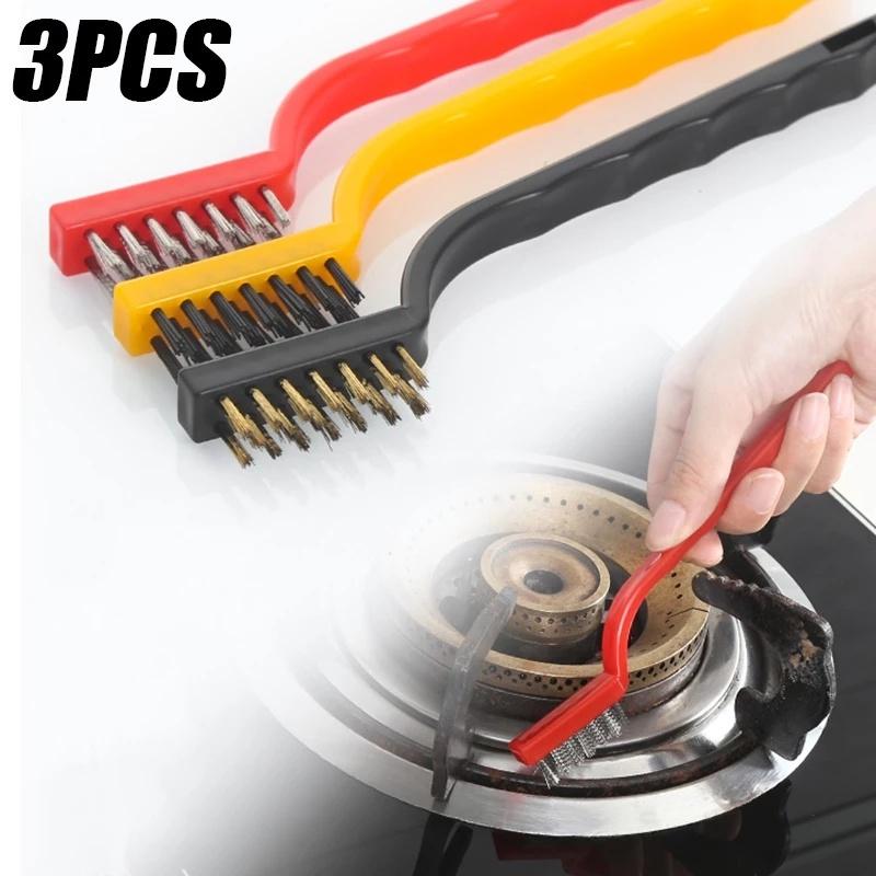 3Pcs/Set Long Handle Gas Stove Cleaning Wire Brush Range Hoo - TikTok ...