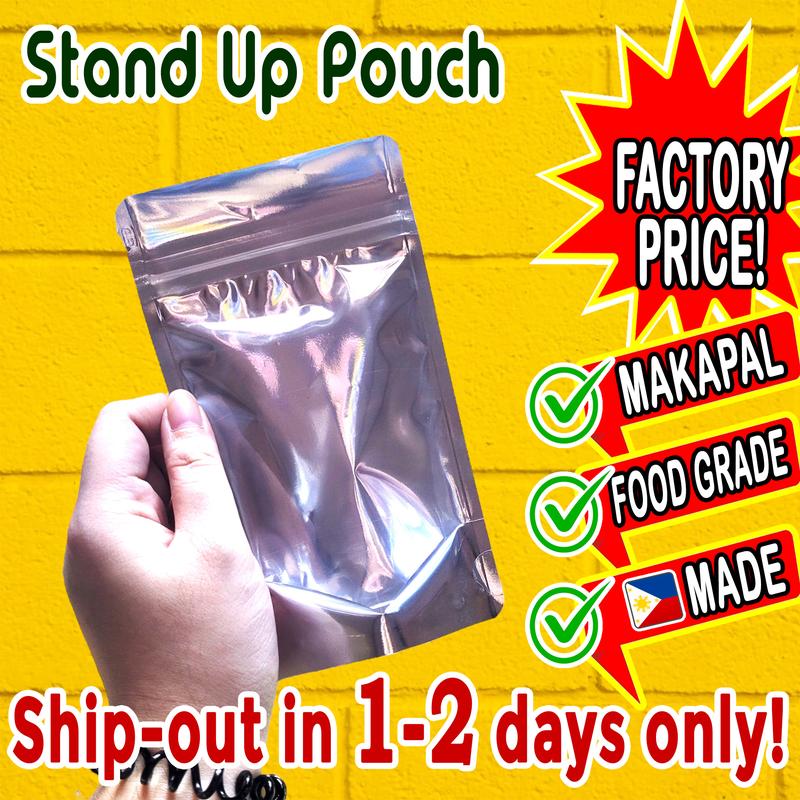 (50pcs) Half Clear/Metallic Stand Up Pouch with Ziplock - TikTok Shop ...