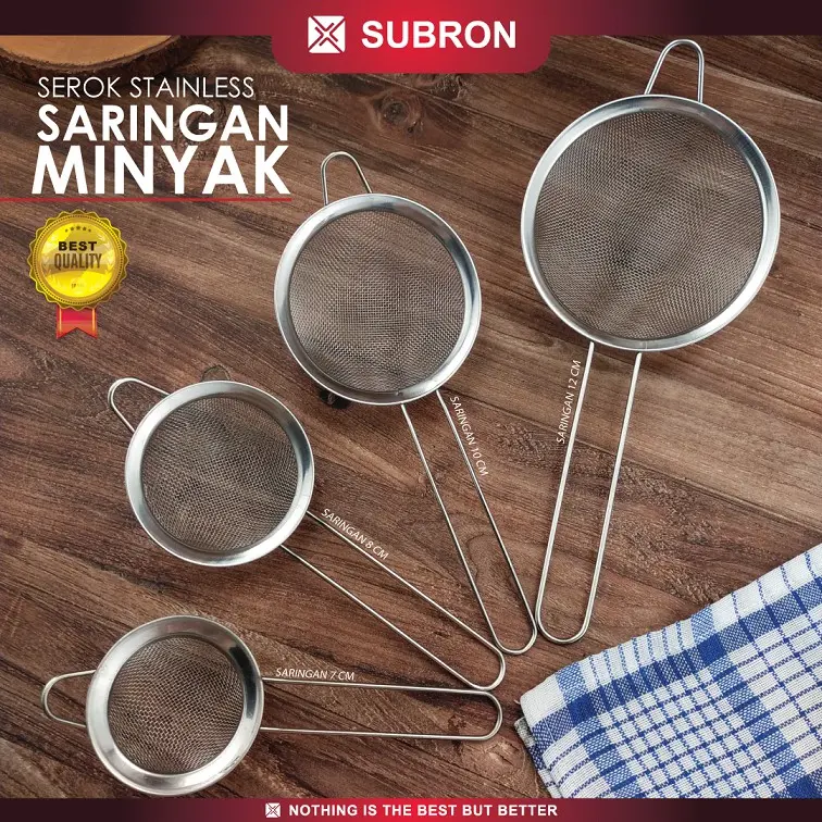 SUBRON Saringan Minyak Goreng 7cm 8cm 10cm 12cm Tepung Ceko Serbaguna ...