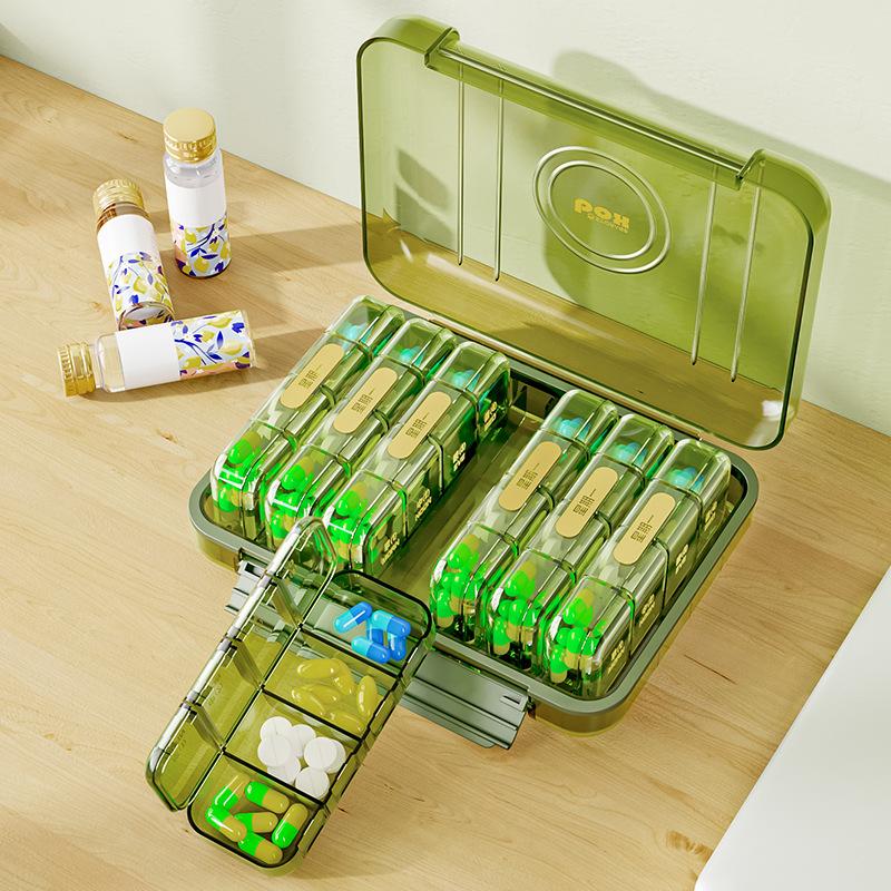 Pill Box Medicine Dispenser Portable Weekly Seven Days Morning - TikTok ...