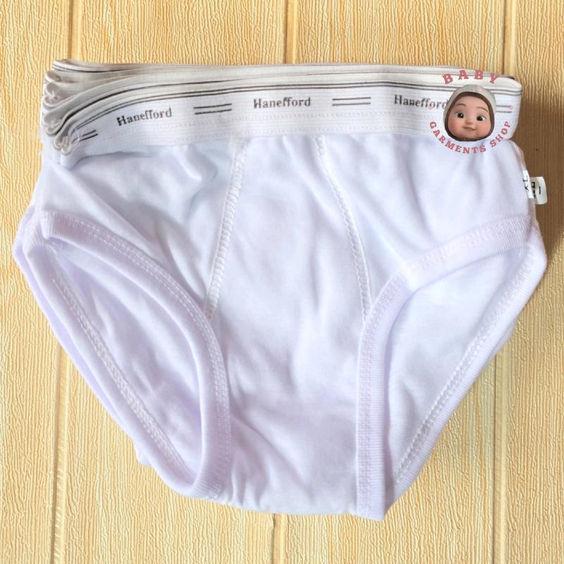 6pcs/12pcs Kids Brief Plain White Cotton For Boy 0-6yo - TikTok Shop ...