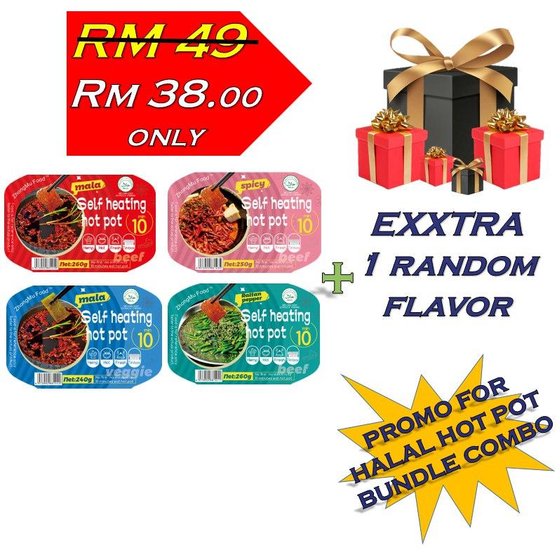 QUICBOWL PRODUCT MUSLIM Halal Instant Self Heating Hot Pot Portable ...