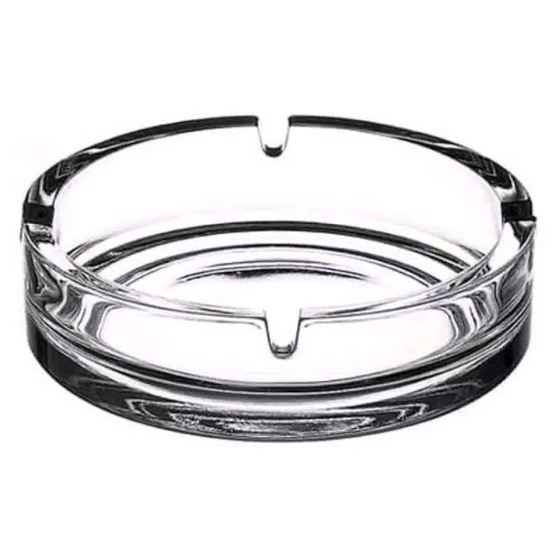 asbak kaca bulat 14cm premium/asbak kaca bening/asbak besar/asbak hotel ...