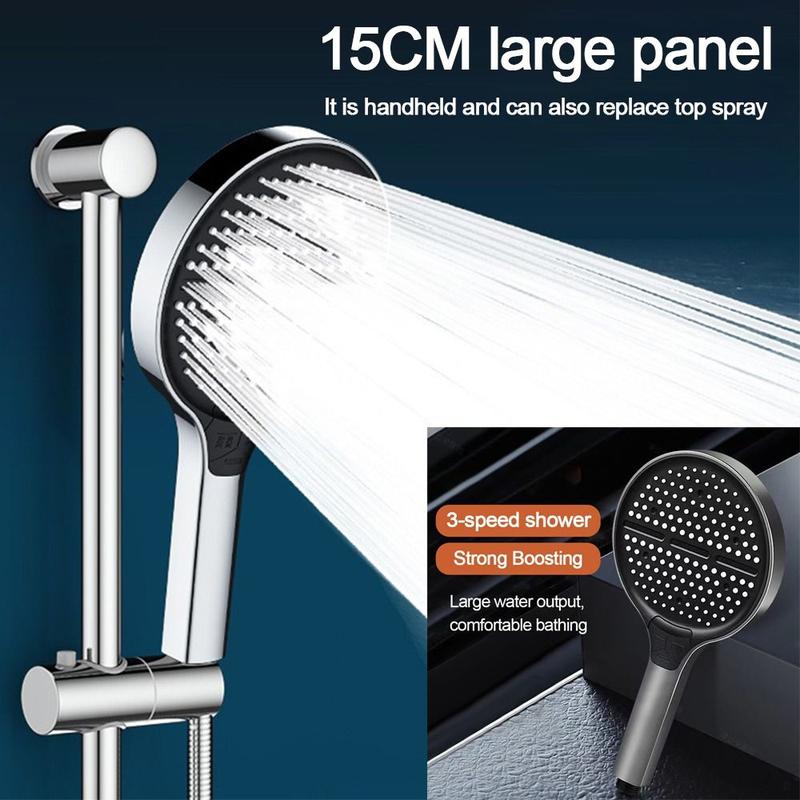 Creative 3 Modes Adjustable Shower Head 15cm Large Panel Hig - TikTok ...