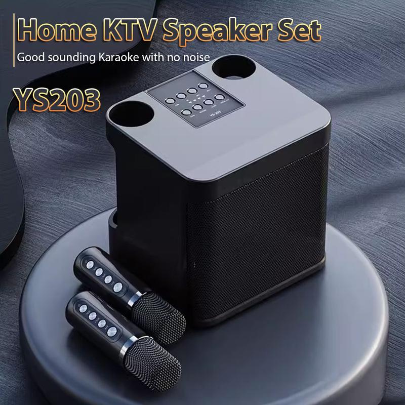 Pembesar Suara Karaoke Mikrofon Dwi Bluetooth Tanpa Wayar, YS-203 ...