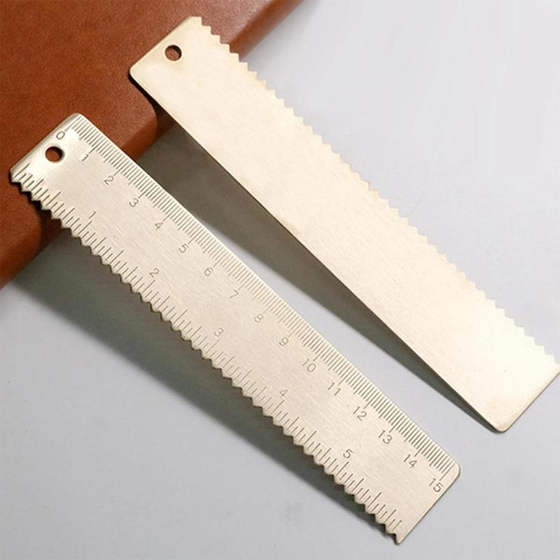 15CM Brass Wave Ruler, Retro Metal Brass Wave Ruler 15CM Thickened ...