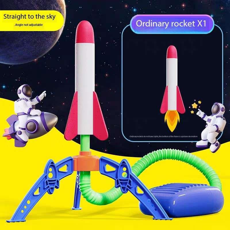 Timi Baby Flashing Flying Rocket toy for kids Foot-operated launcher ...