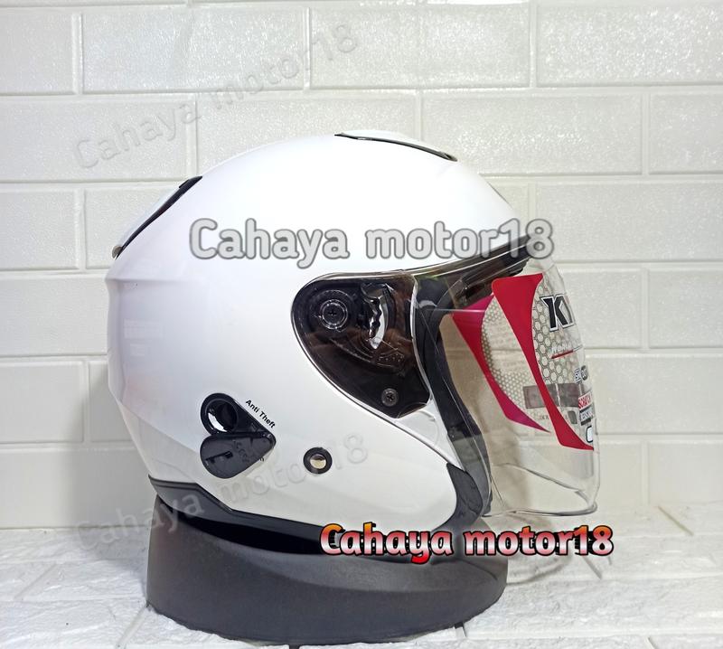 HELM KYT KYOTO PUTIH SOLID | HELEM HALF FACE - Shop | Tokopedia