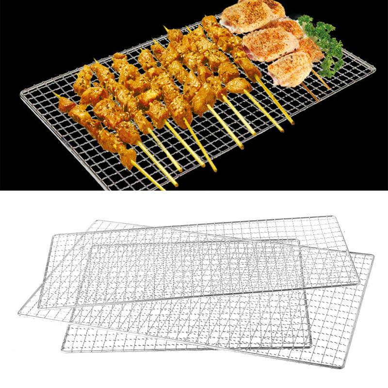 Stainless Steel BBQ Barbecue Grill Grilling Mesh Wire Net Outdoor ...