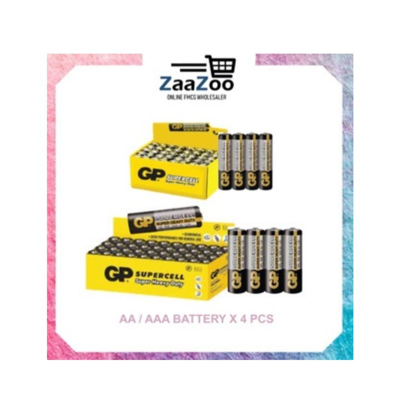 GP BATTERY SUPERCELL SUPER HEAVY DUTY AA / AAA x 4 Pieces - TikTok Shop ...