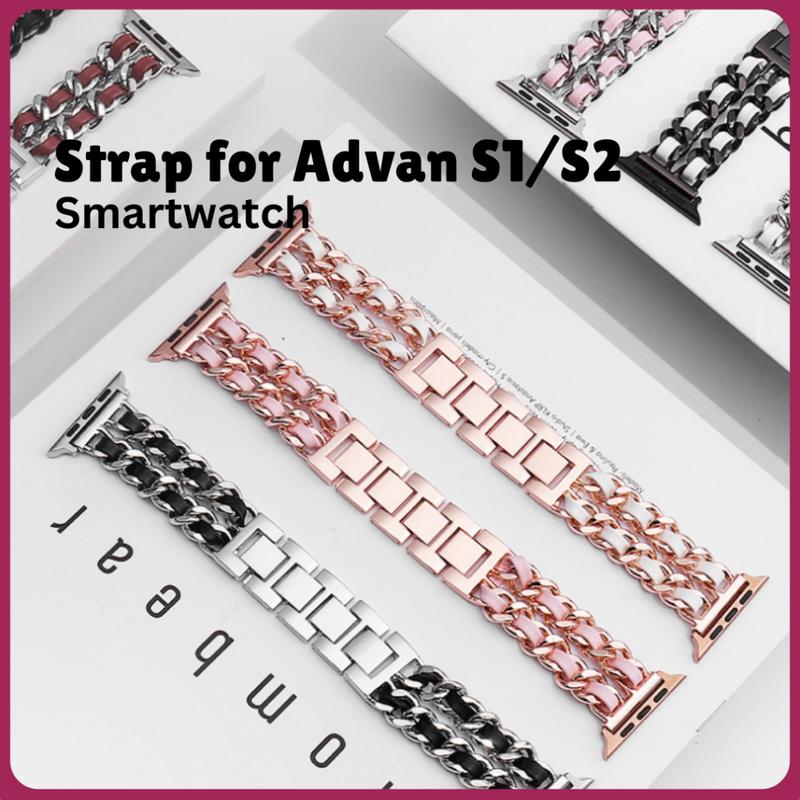 Double row denim chain metal Strap for ADVAN Smartwatch S1 S - Shop ...