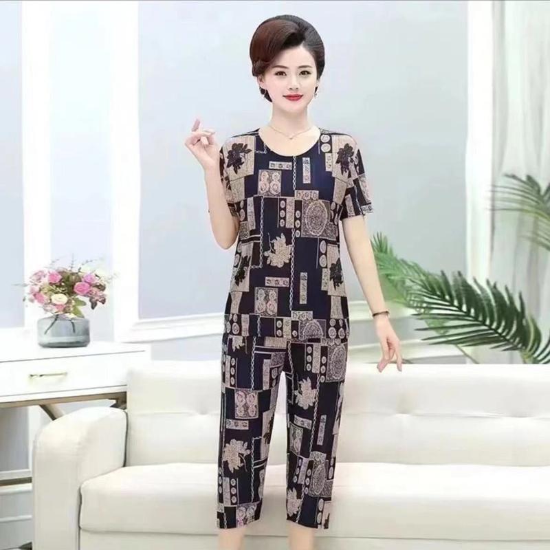 Sut Musim Panas untuk Ibu, Bahan Sutera Ais, Saiz Besar Baru - TikTok ...
