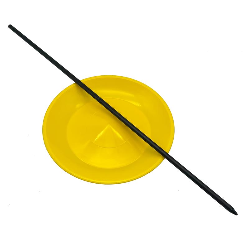 Juggling Spinning Plates with Sticks - Multi-color Circus Performance ...