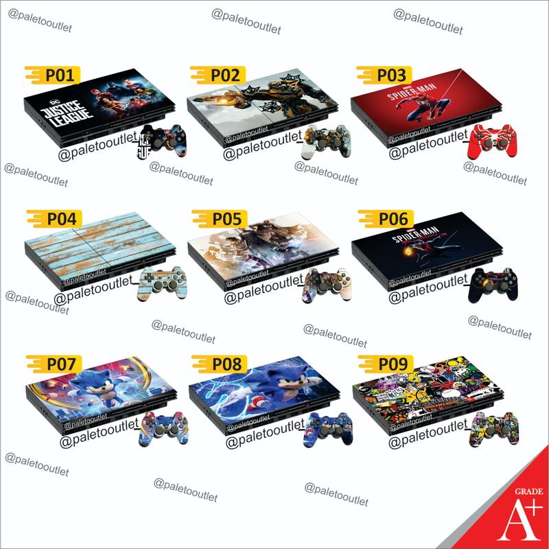 GARSKIN STIKER PS2 SLIM PS2 FAT MOTIF SUPERHERO SPIDERMAN SONIC - Shop ...