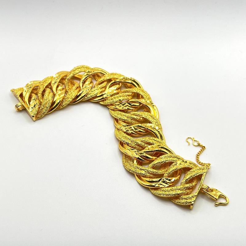 BR276 - T512 Rantai Tangan Lipan Pasir Lebar 3.5 CM Emas Sadur - TikTok ...